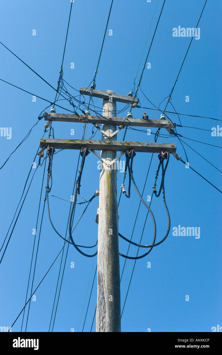 Power distribution pole Stock Photo - Alamy