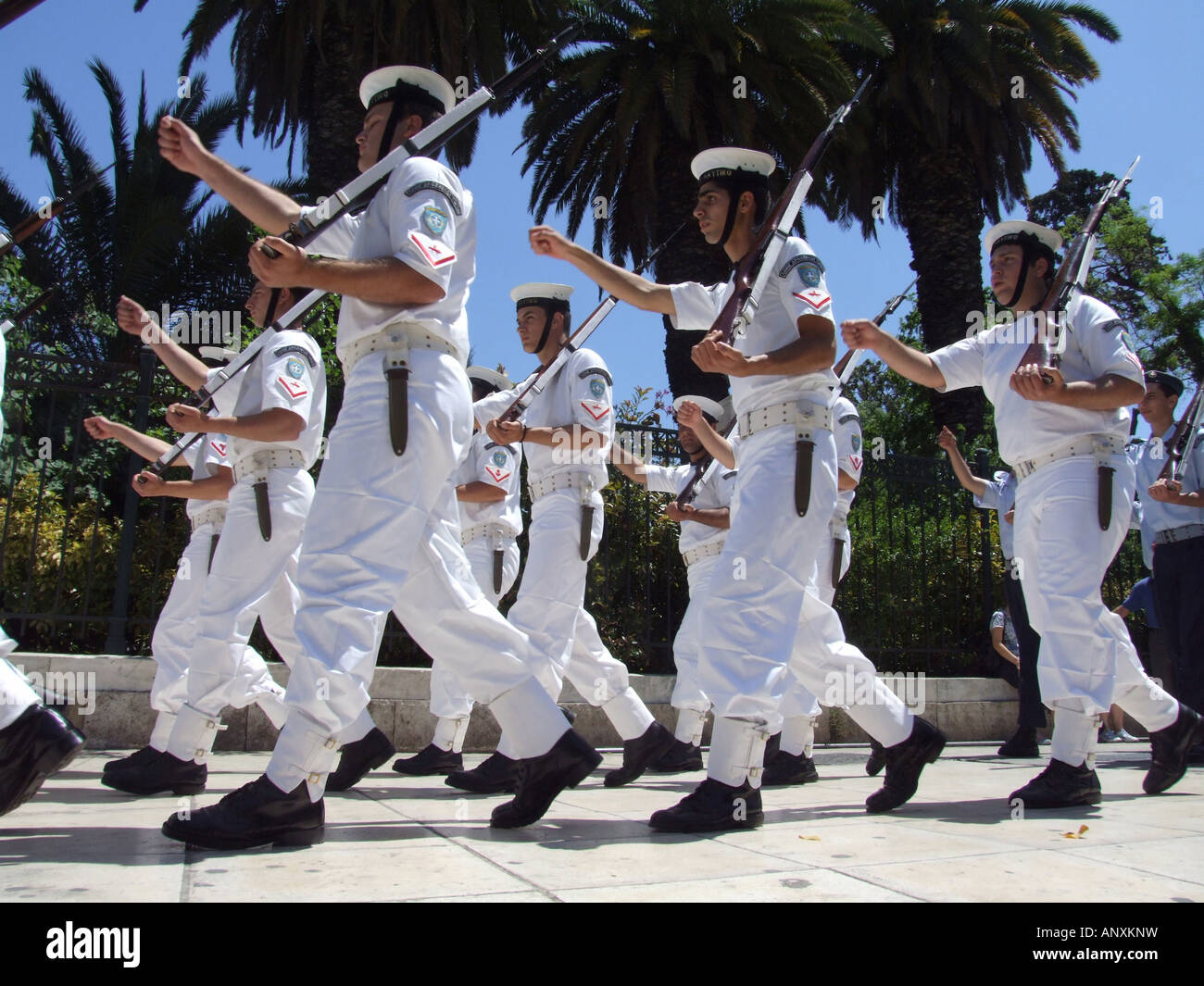 army marching in greece athens Stock Photo - Alamy