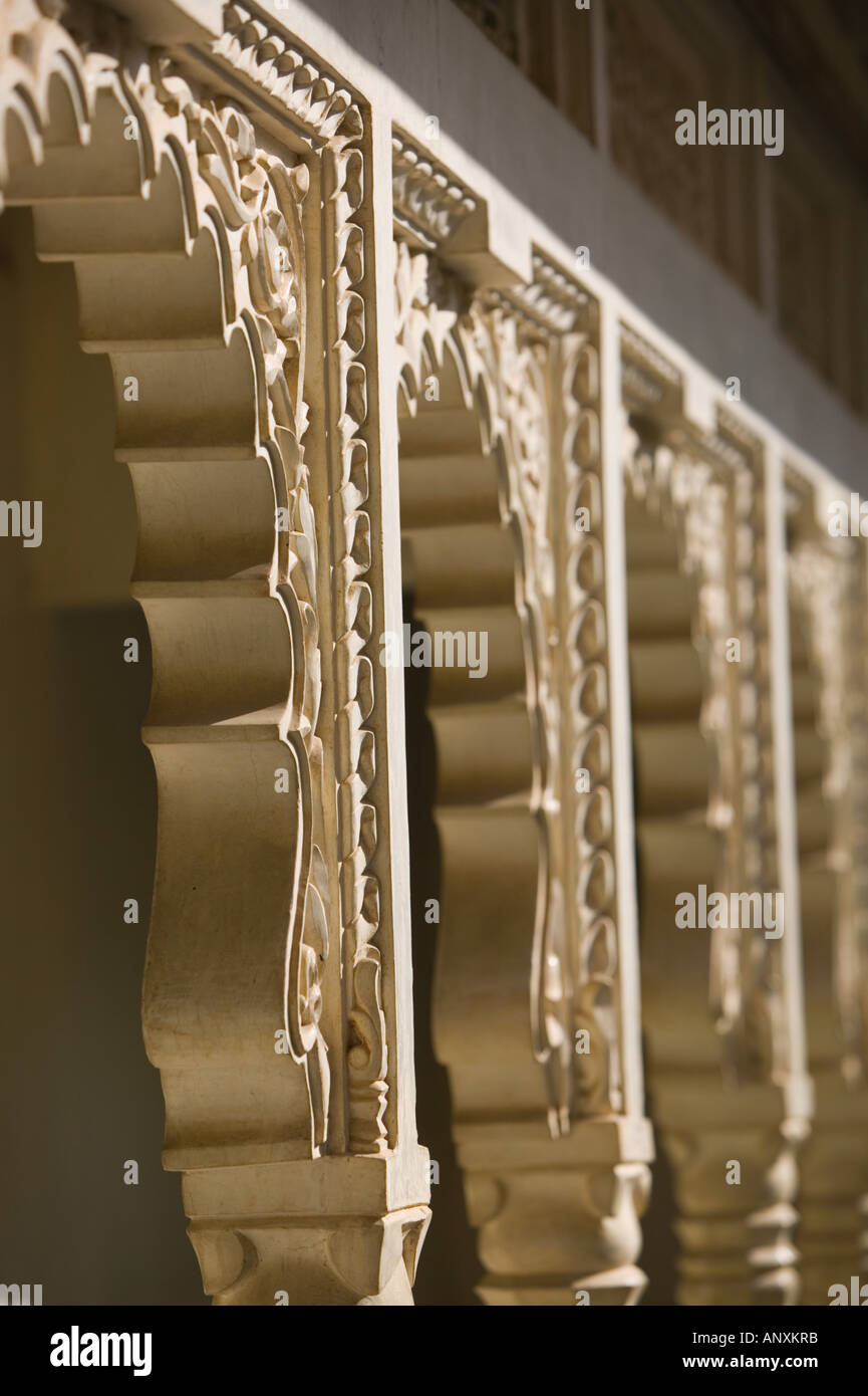 INDIA, Rajasthan, Udaipur: City Palace Complex, Ornate Columns Stock ...