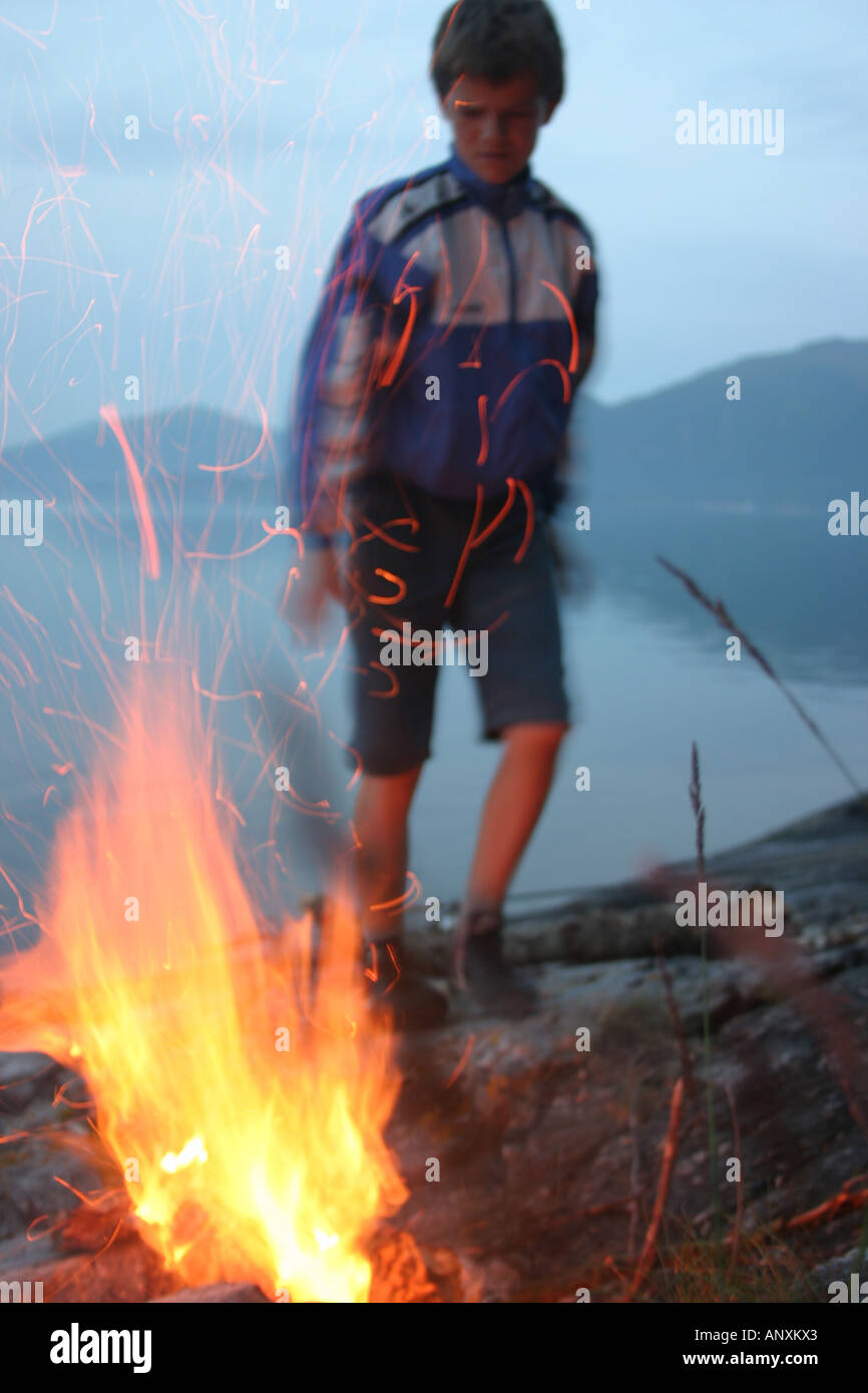 Fire on lake hi-res stock photography and images - Alamy