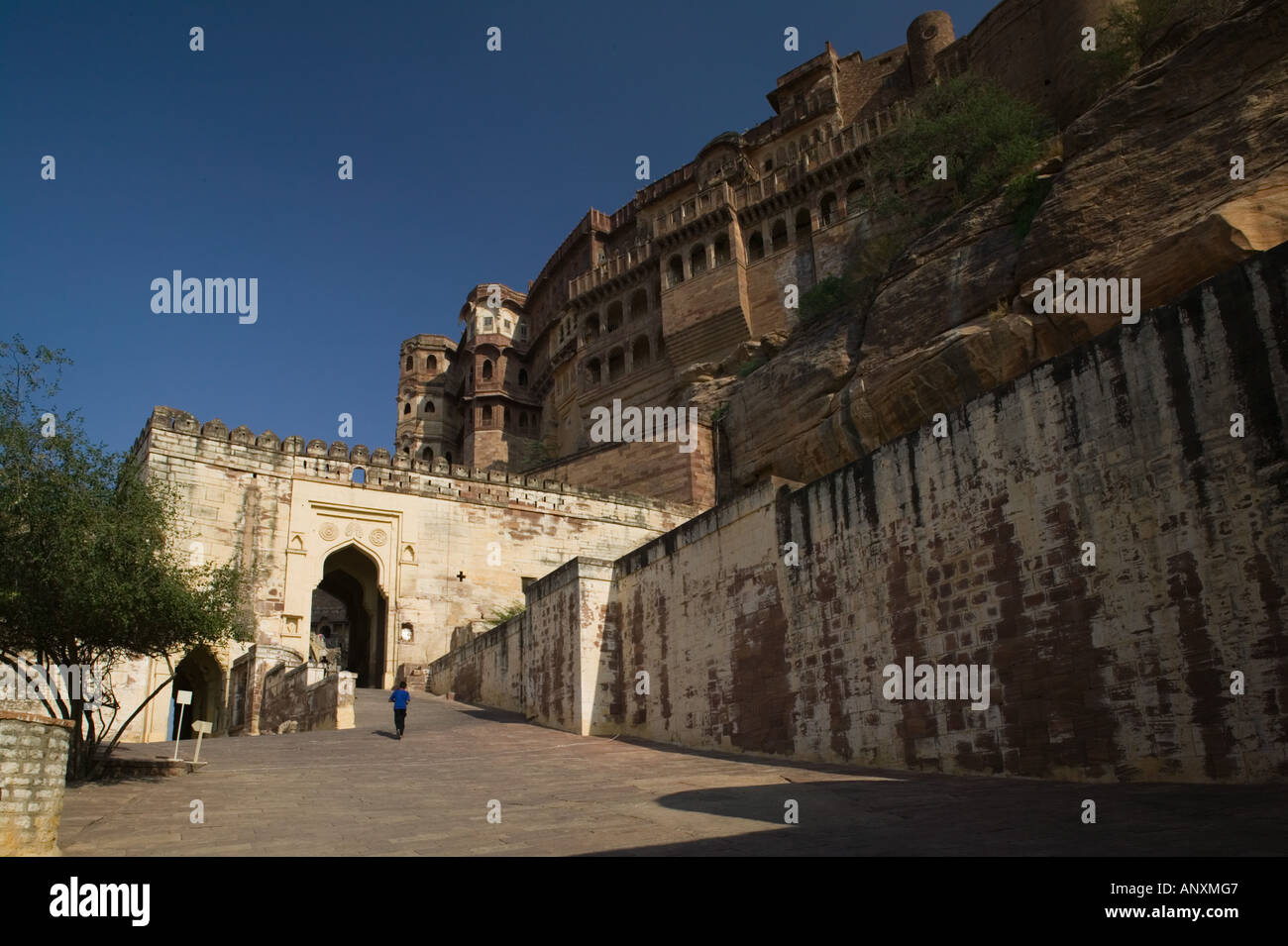 INDIA, Rajasthan, Jodhpur: Meherangarh Fort, Entrance Gate Stock Photo ...