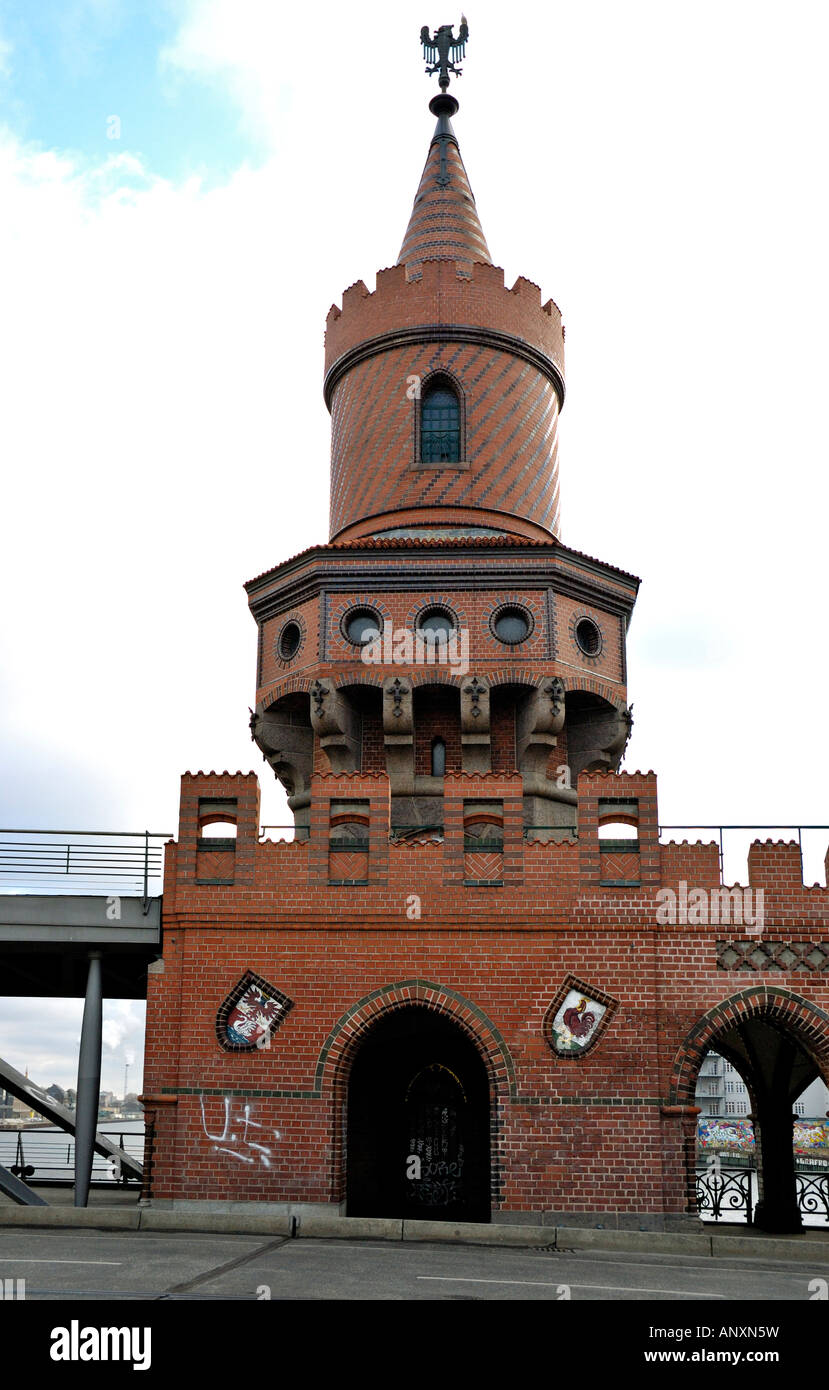 Berlin, tower of the Oberbaum Bridge, Germany Stock Photo - Alamy
