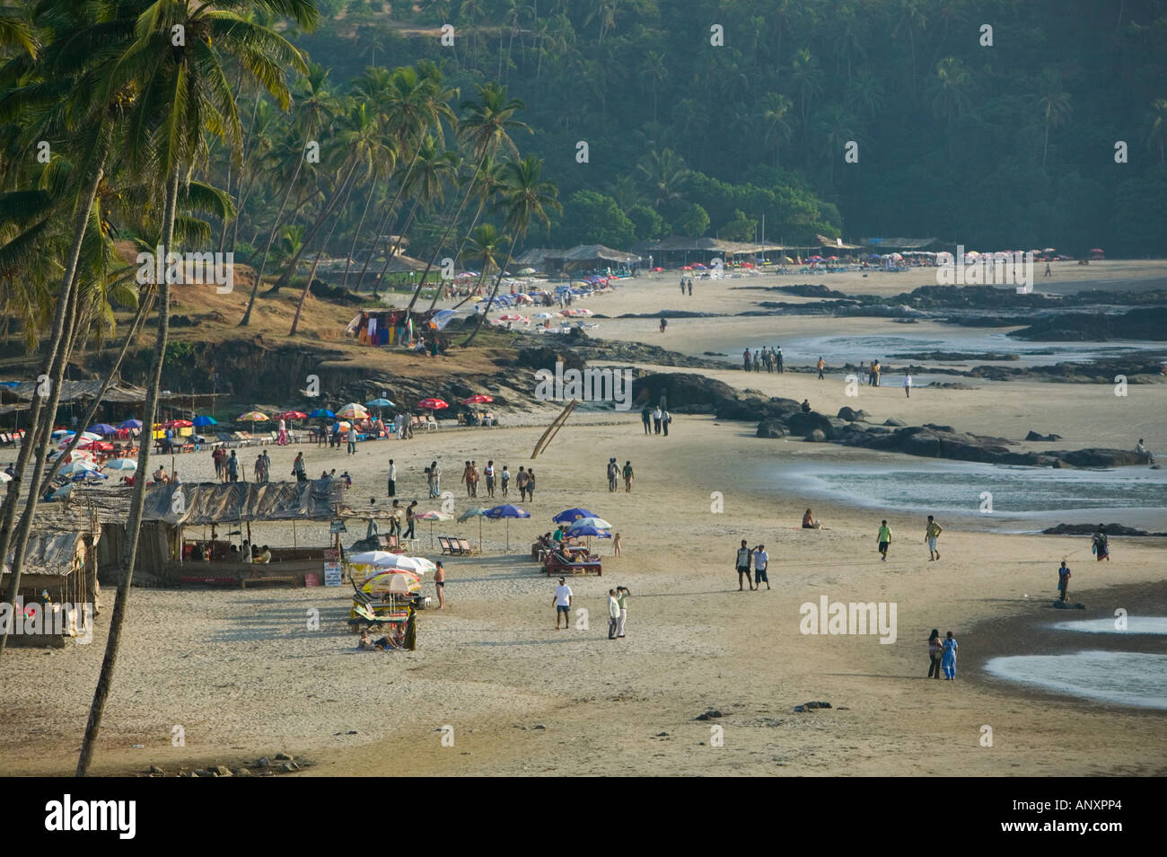 INDIA, Goa, Vagator: Beach View (Goa's Main Beach Rave Area Stock Photo ...