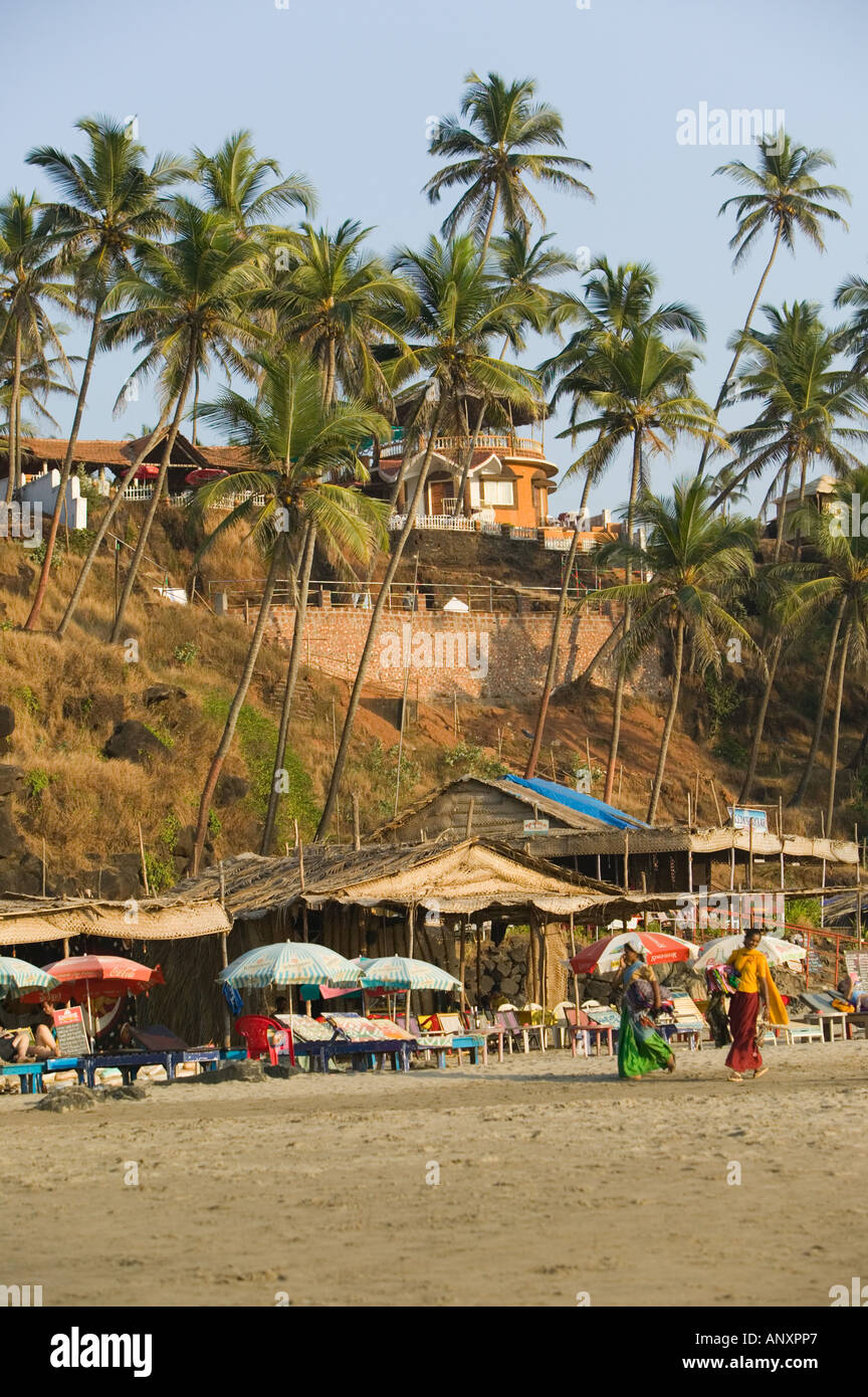 INDIA, Goa, Vagator: Beach View (Goa's Main Beach Rave Area Stock Photo ...