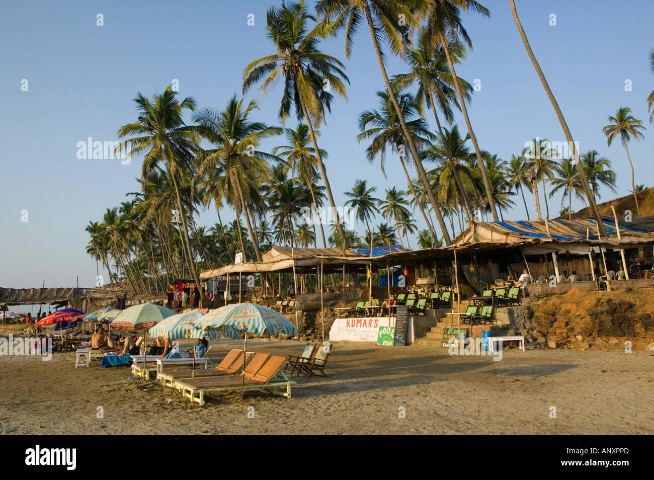 INDIA, Goa, Vagator: Beach View (Goa's Main Beach Rave Area Stock Photo ...