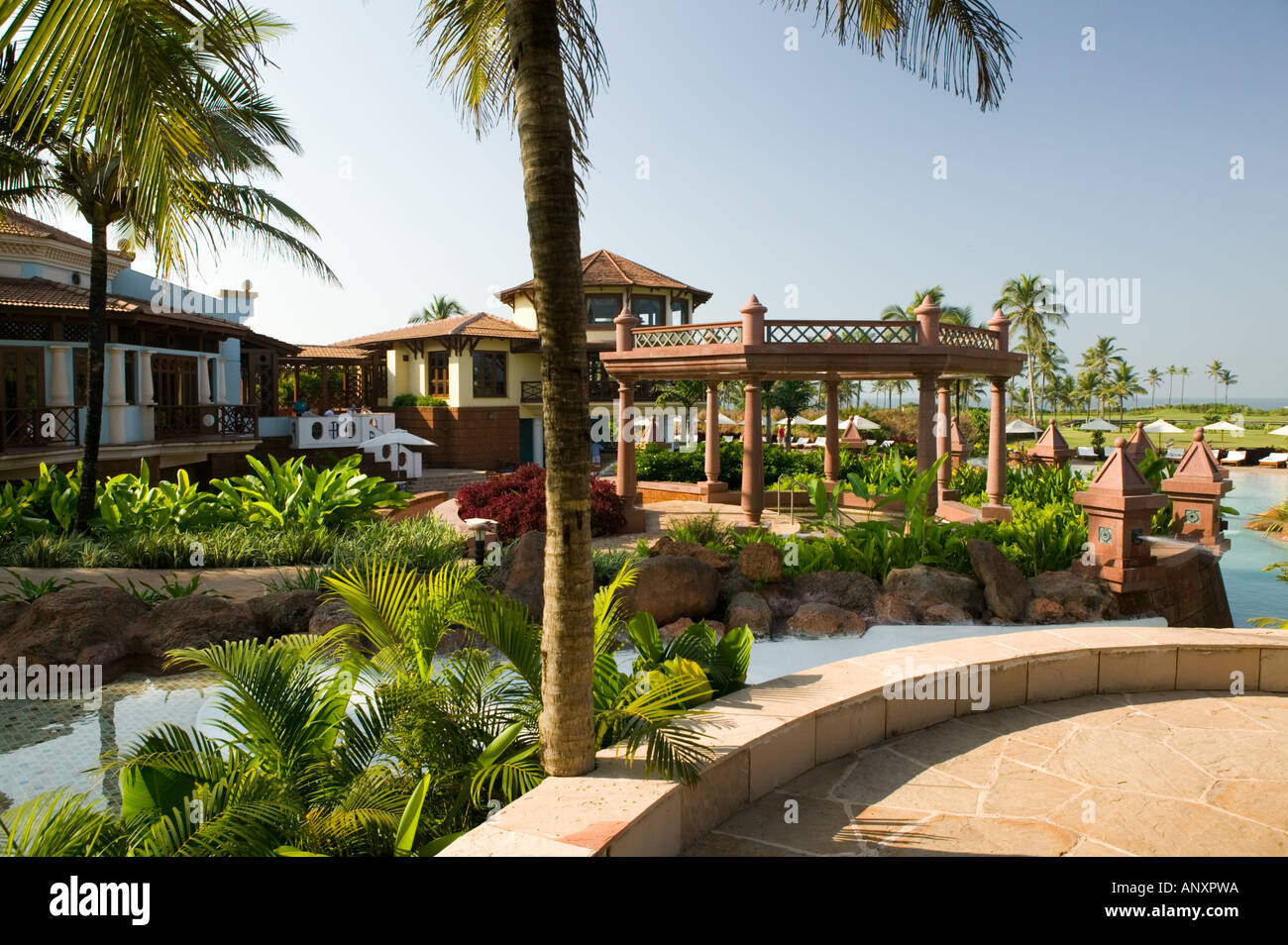 INDIA, Goa, Cansaulim: Hyatt Goa Hotel Exterior / Cansaulim Beach Stock ...