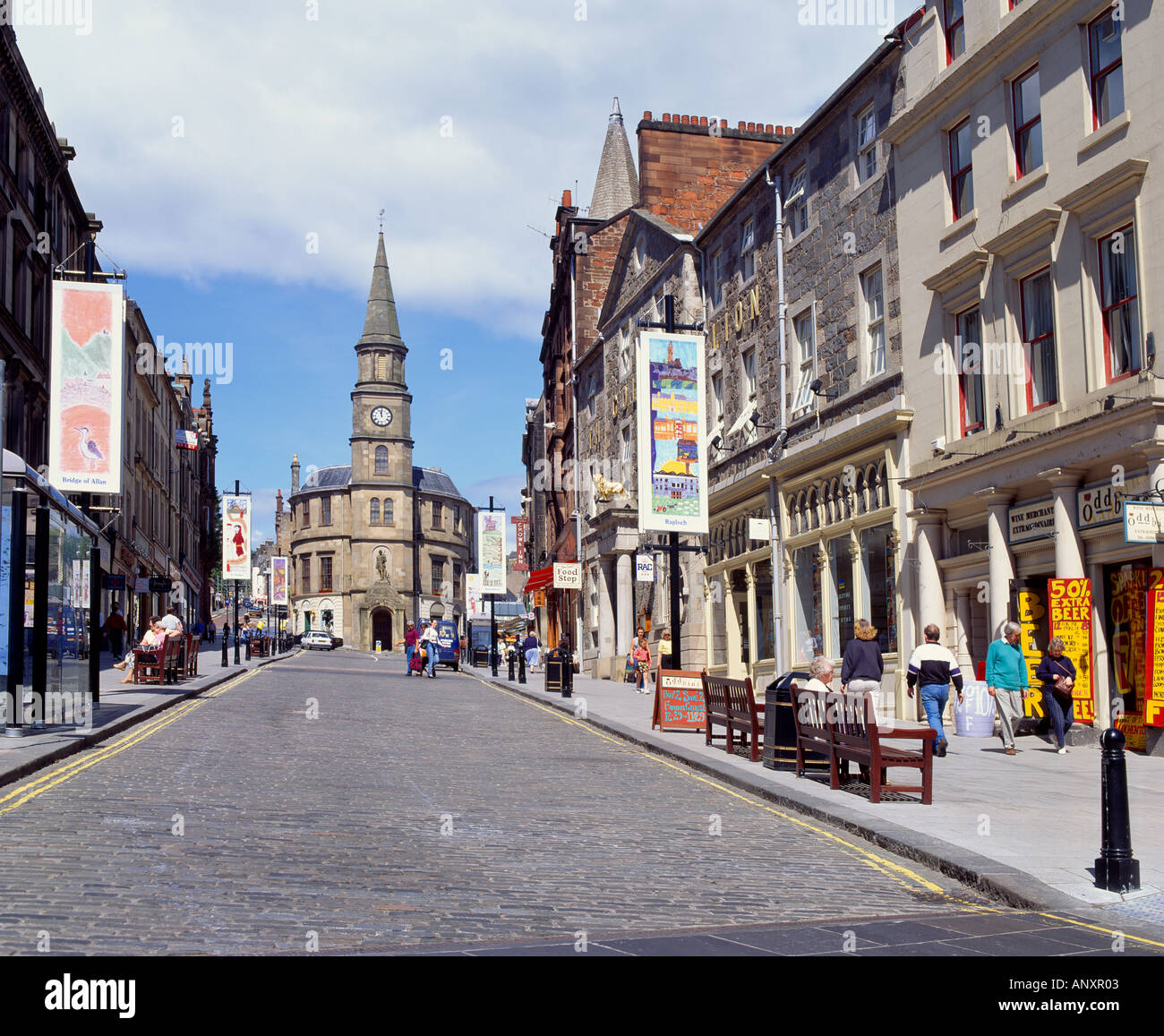 King Street, Stirling City, Scotland, UK. View to the Athenaeum ...