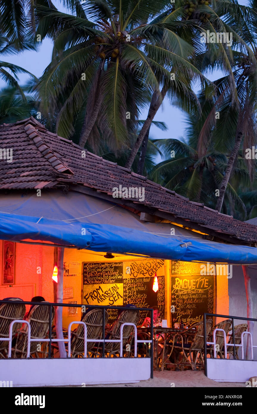 Goa restaurant evening beach hi-res stock photography and images - Alamy
