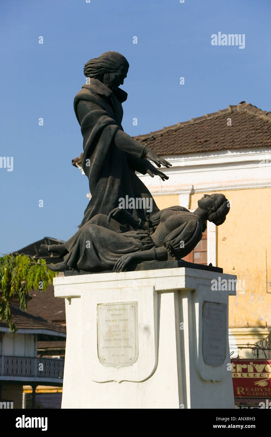 INDIA, Goa, Panaji: Statue of Abbe Faria, Goan Hypnotist, and his ...