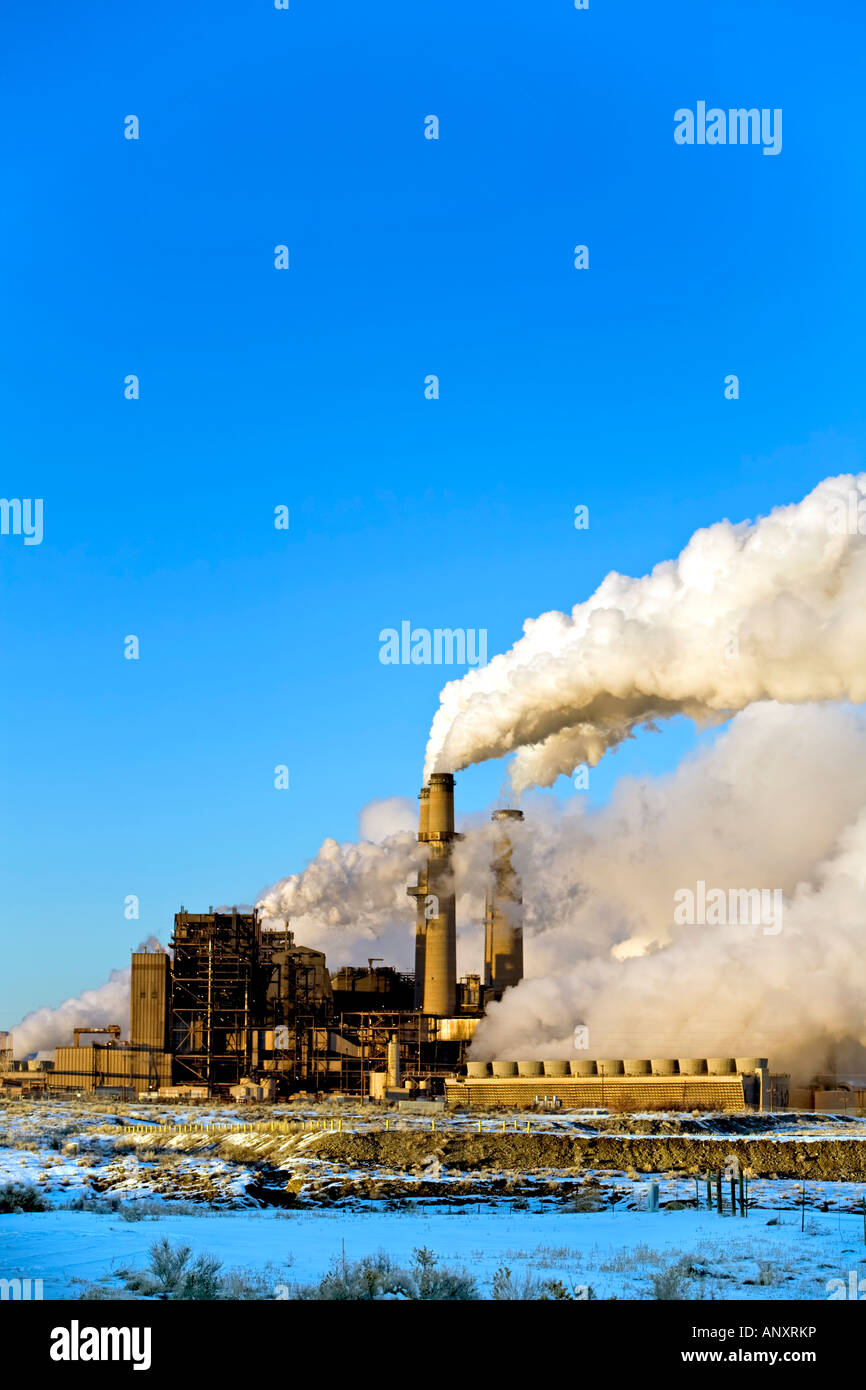 Coal Electric power plant pollution New Mexico Stock Photo - Alamy