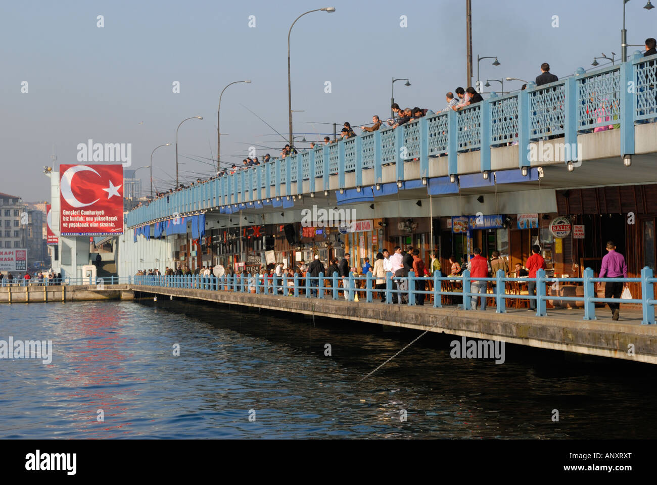 Galata Bridge over the Golden Horn, Istanbul Turkey Stock Photo - Alamy