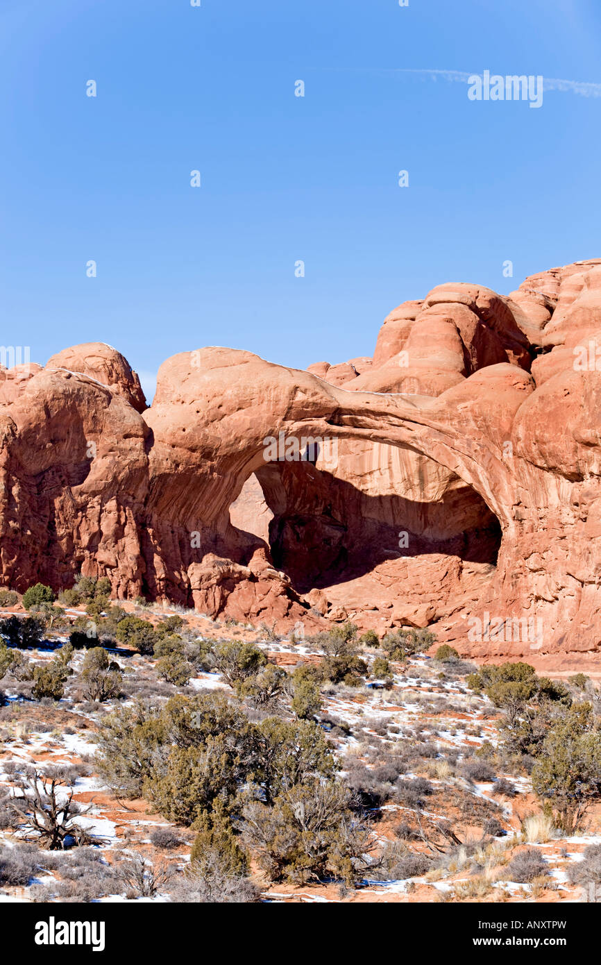 The arches national park double arch hi-res stock photography and ...