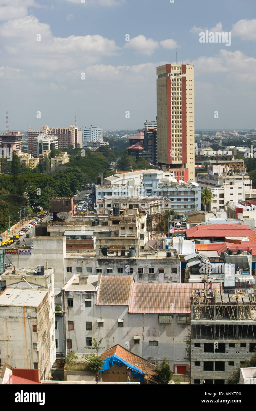INDIA, Karnataka, Bangalore: City Center and MG Road Area Aerial from ...