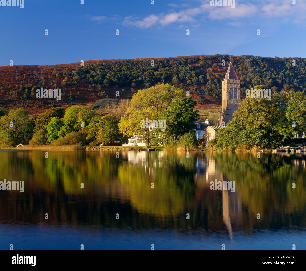 The Lake of Menteith at the Port of Menteith, Stirling, Scotland, UK ...