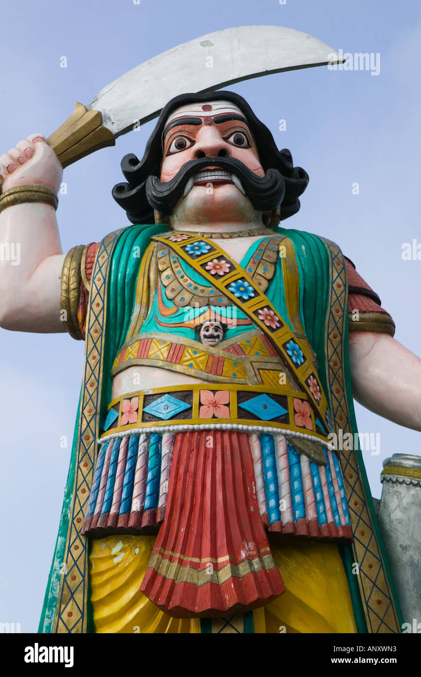 INDIA, Karnataka, Mysore : Chamundi Hill, Statue of Demon Mahishasura ...