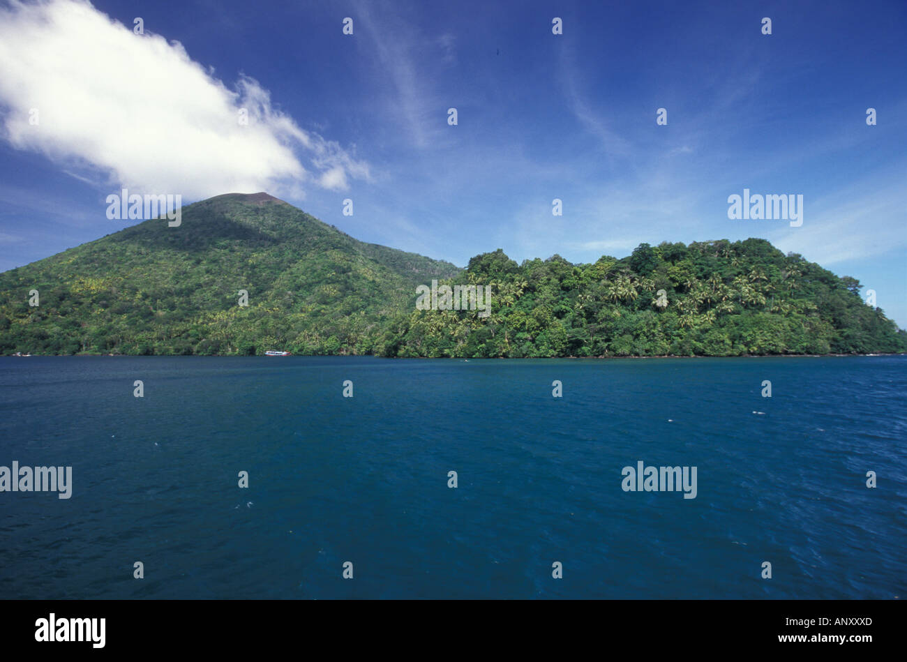 Indonesia, Banda Island, Gunnin Api volcano Stock Photo - Alamy