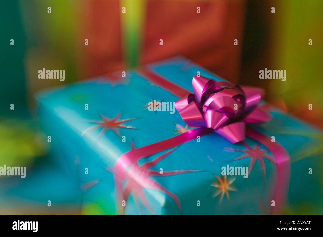 wrapped Christmas packages Stock Photo - Alamy