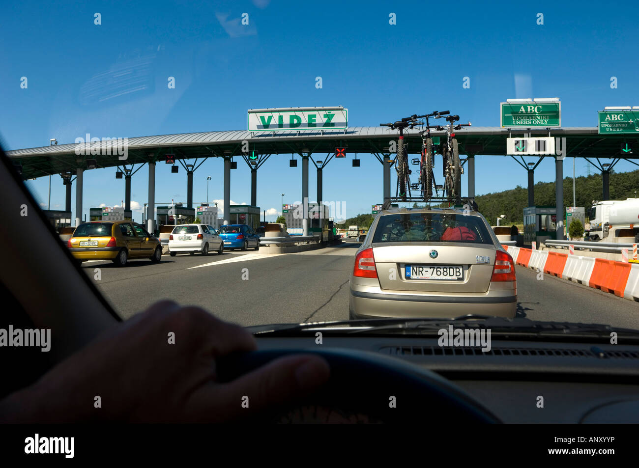 A1 motorway toll gate Slovenia Balkans Europe Stock Photo - Alamy