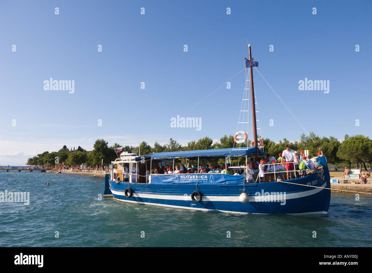 Pleasure boat Slovenia Balkans Europe Stock Photo - Alamy