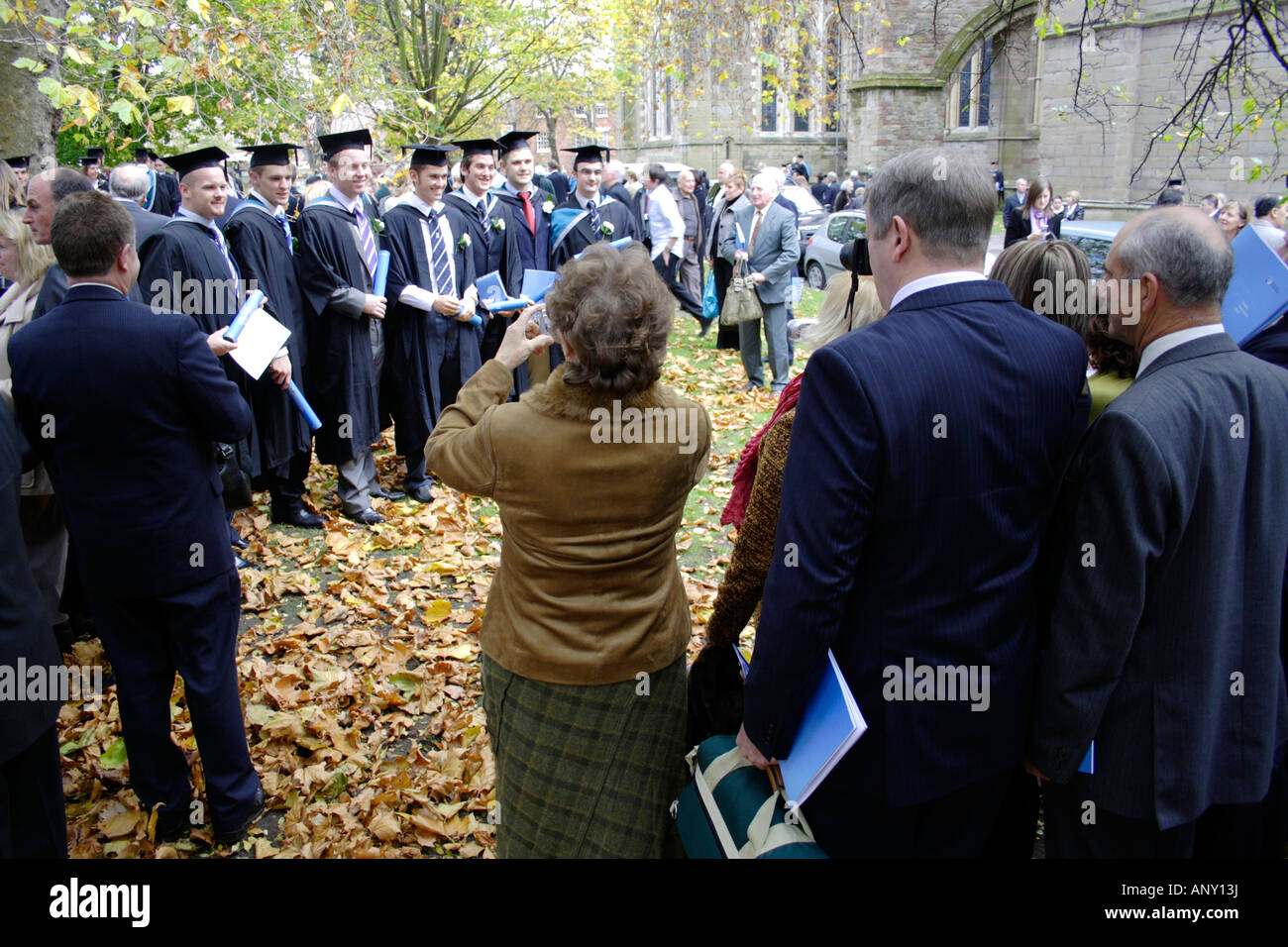 Graduates from Worcester University having their photographs taken on ...