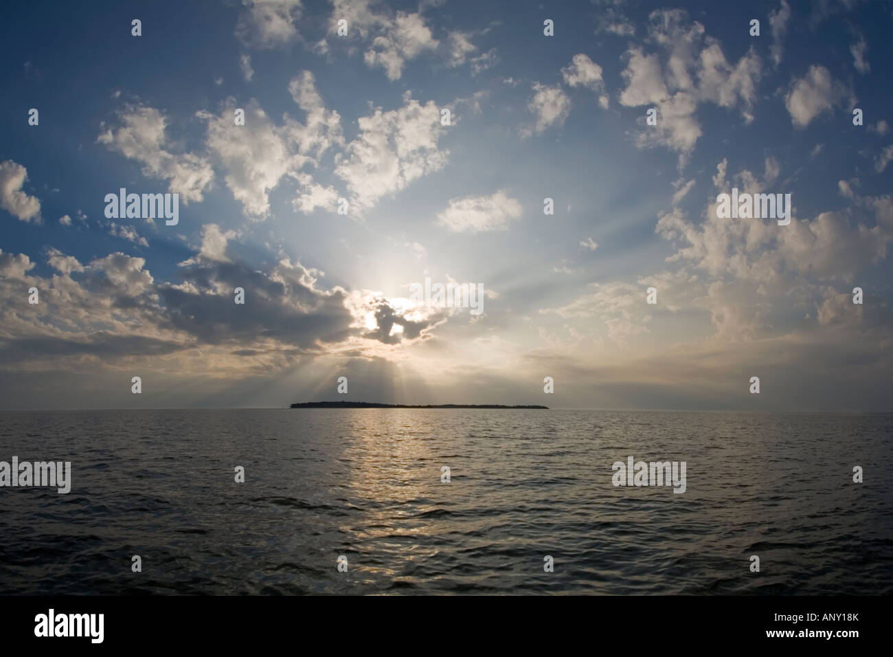 Late afternoon sky over the Gulf of Mexico off Cedar Key Florida Stock ...