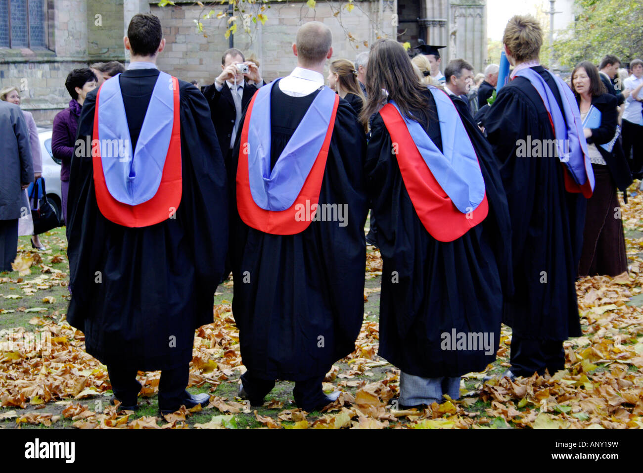 Graduates from Worcester University having their photographs taken on ...