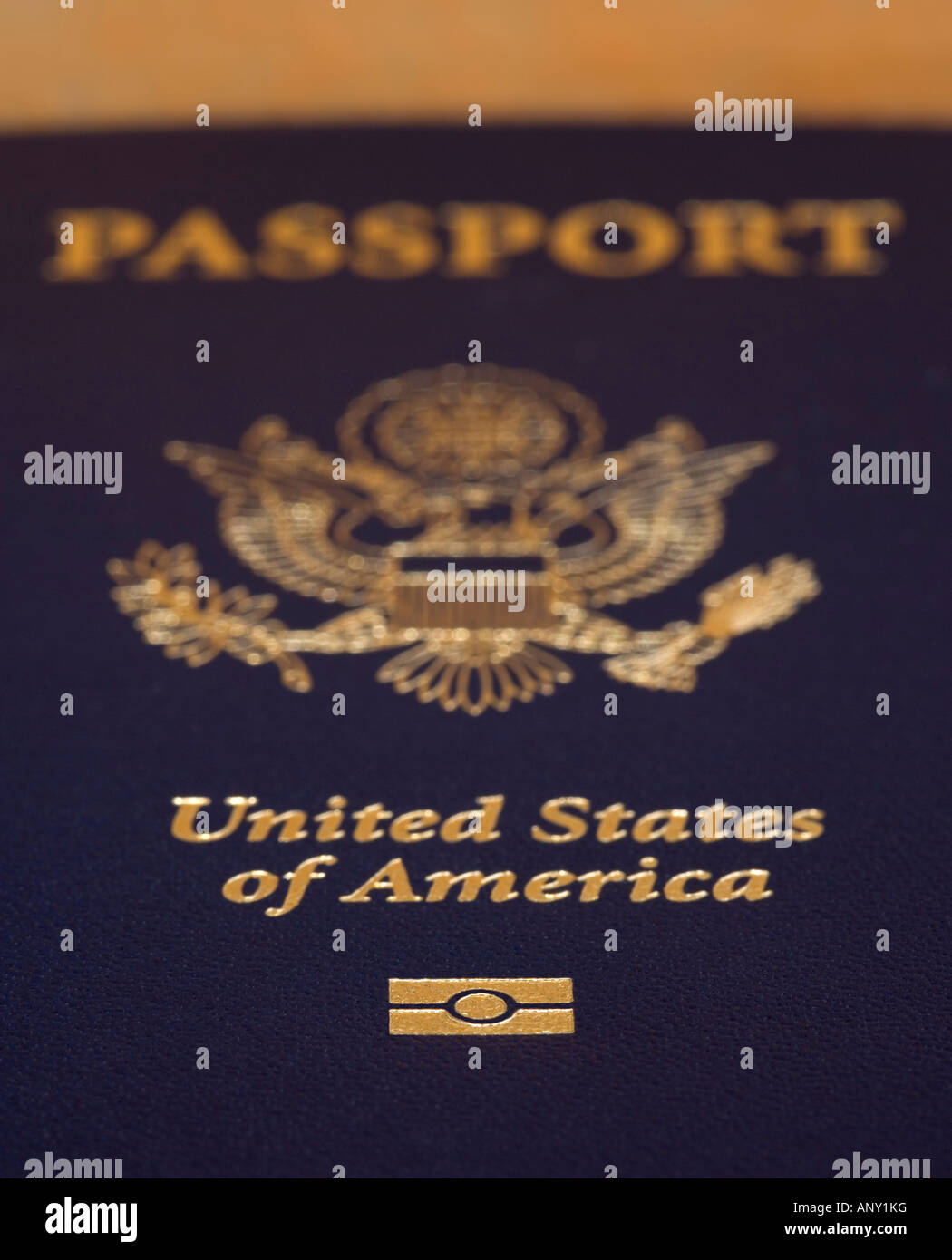 New American passport with electronic chip inserted showing the ...