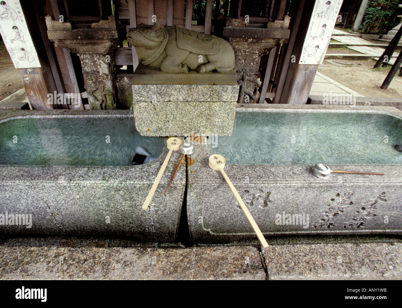 Asia, Japan, Kyoto. Temple hand washing station Stock Photo - Alamy