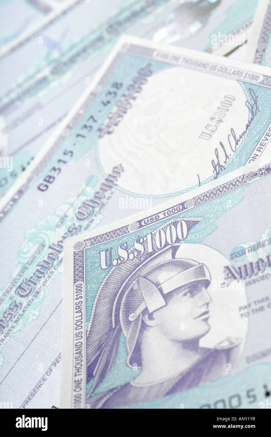 American Express traveller's cheques Stock Photo - Alamy