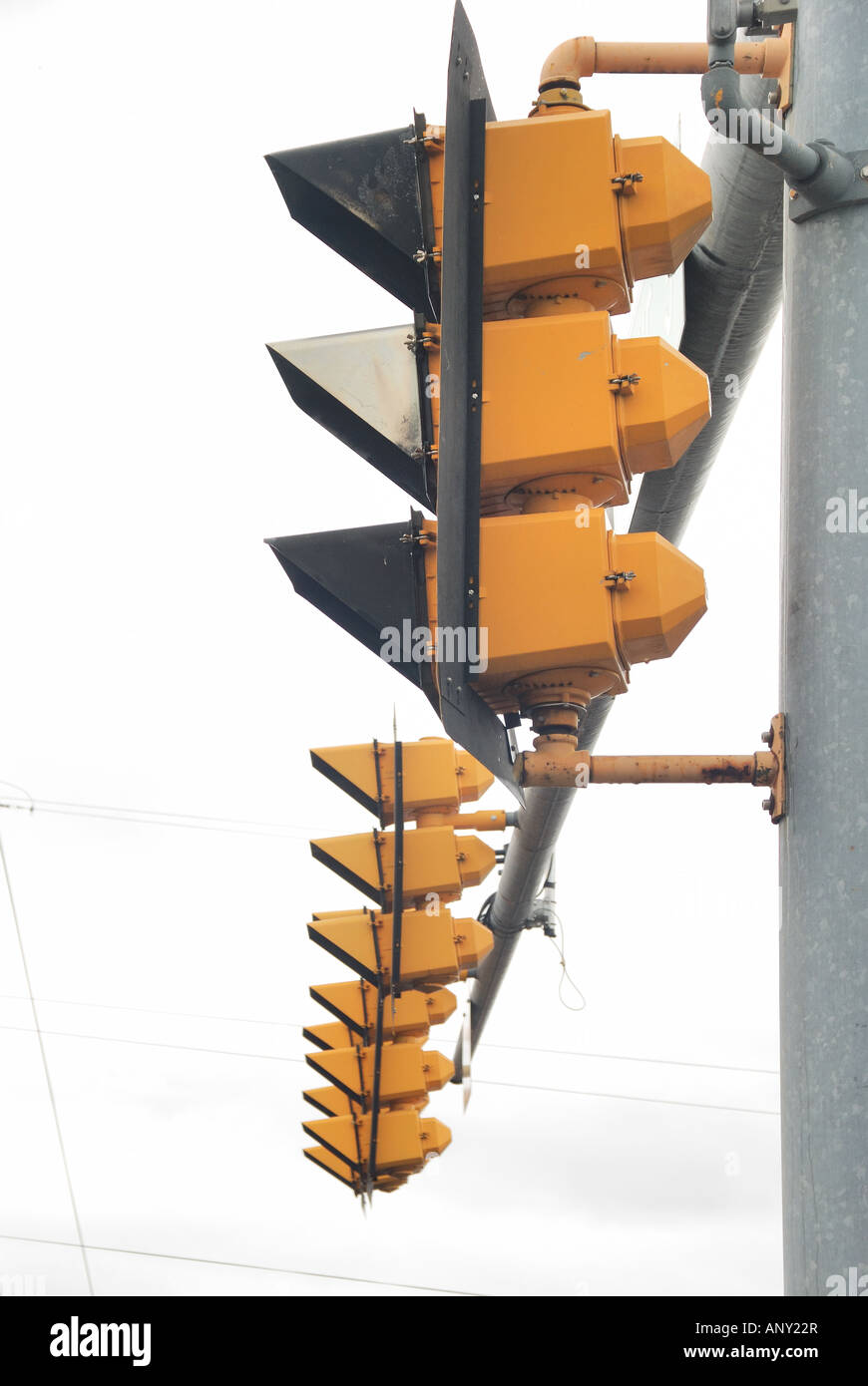 Multiple Traffic Lights at Intersection Stock Photo - Alamy