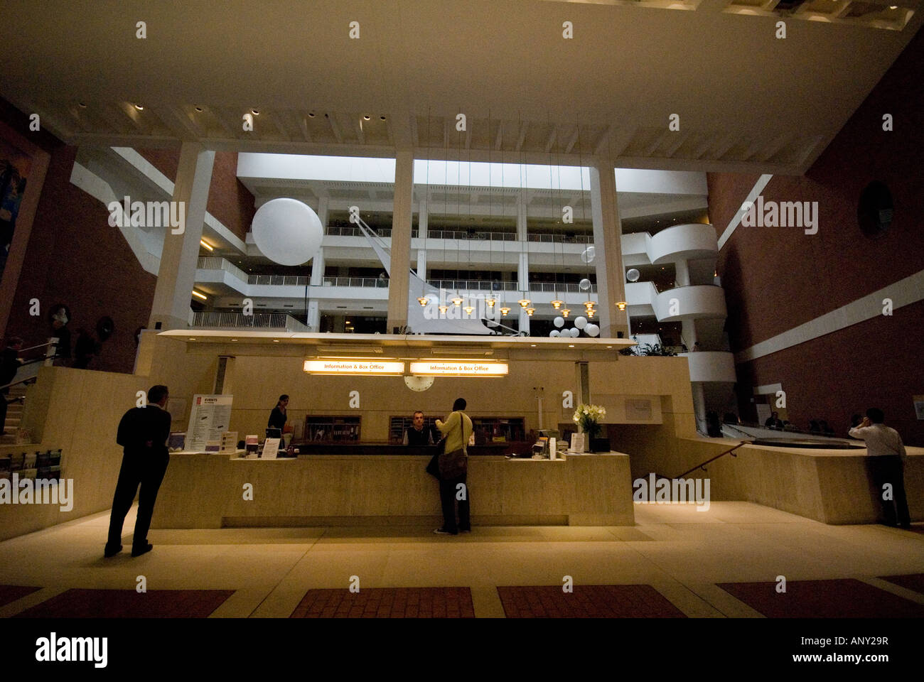 British Library entrance information desk London Stock Photo - Alamy