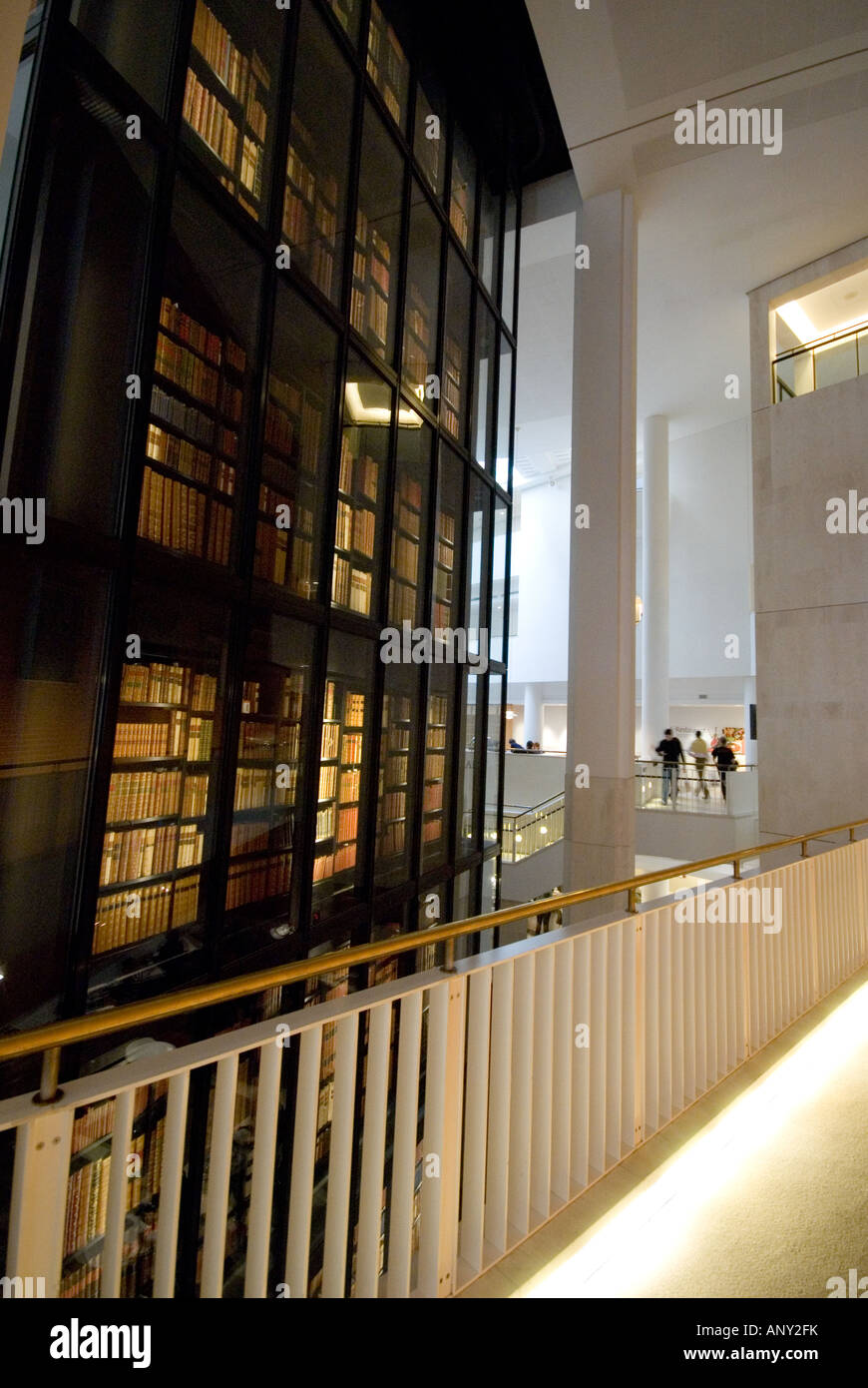 British Library bookshelves book London Stock Photo - Alamy