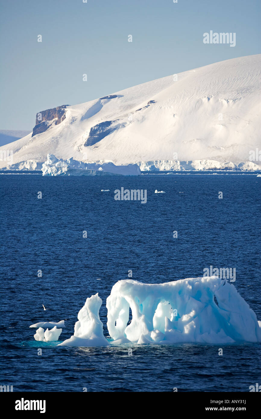 Antarctica, Antarctic Peninsula, Antarctic Sound. A heavily weathered ...