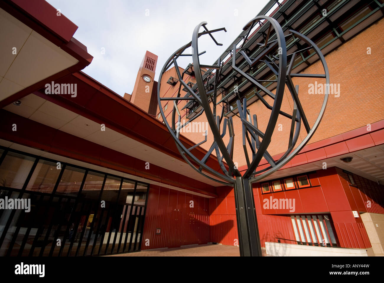 British Library iron sculpture London Stock Photo - Alamy