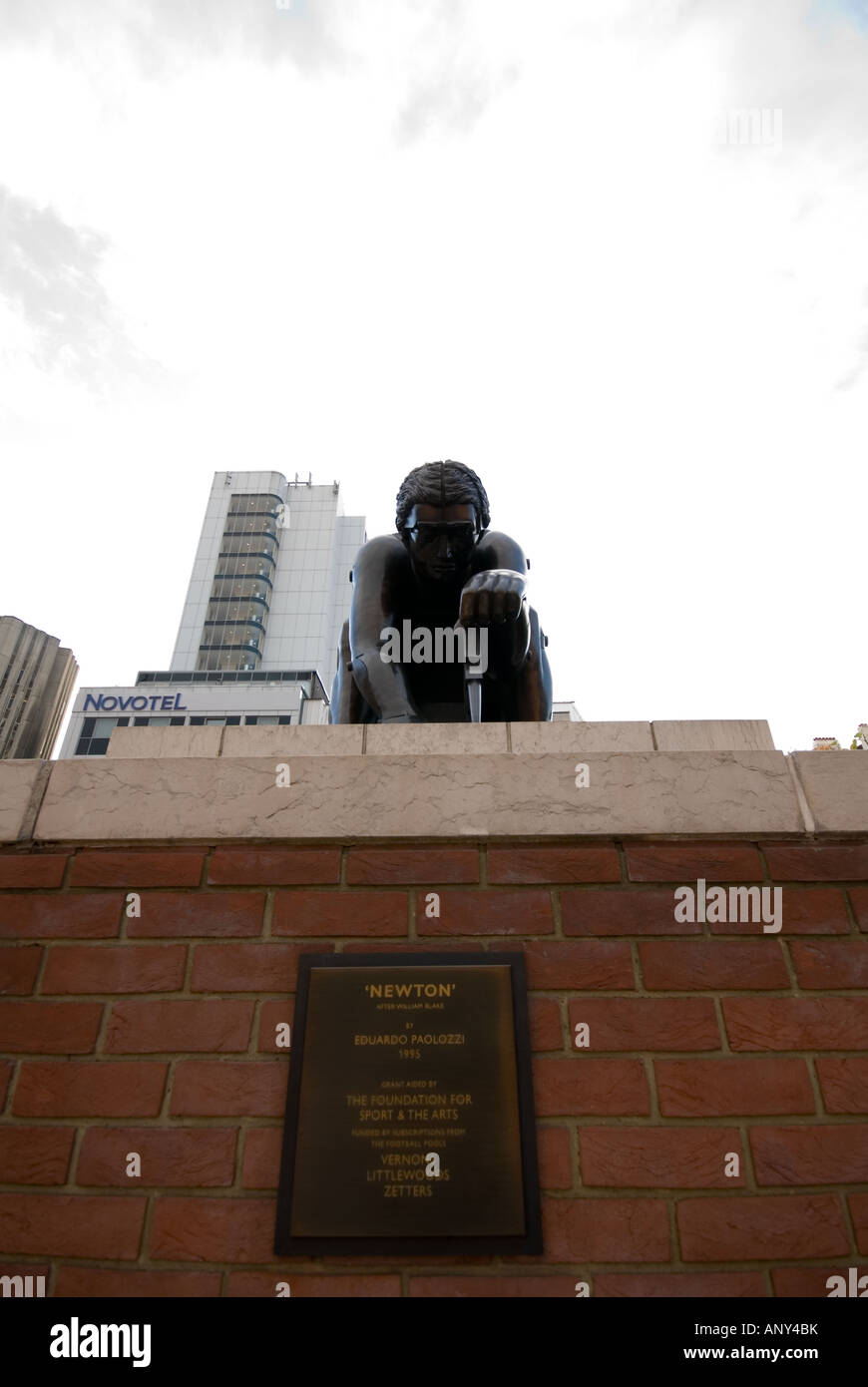 British Library Newton statue London Stock Photo - Alamy