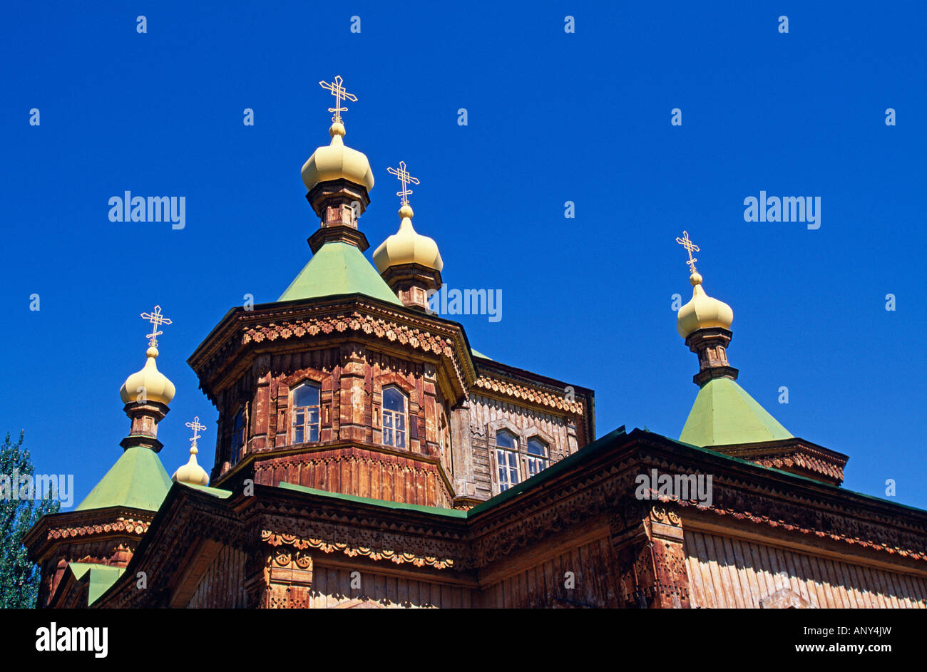 Kyrgyzstan, Karakol. Holy Trinity Cathedral. A Russian Orthodox Church ...