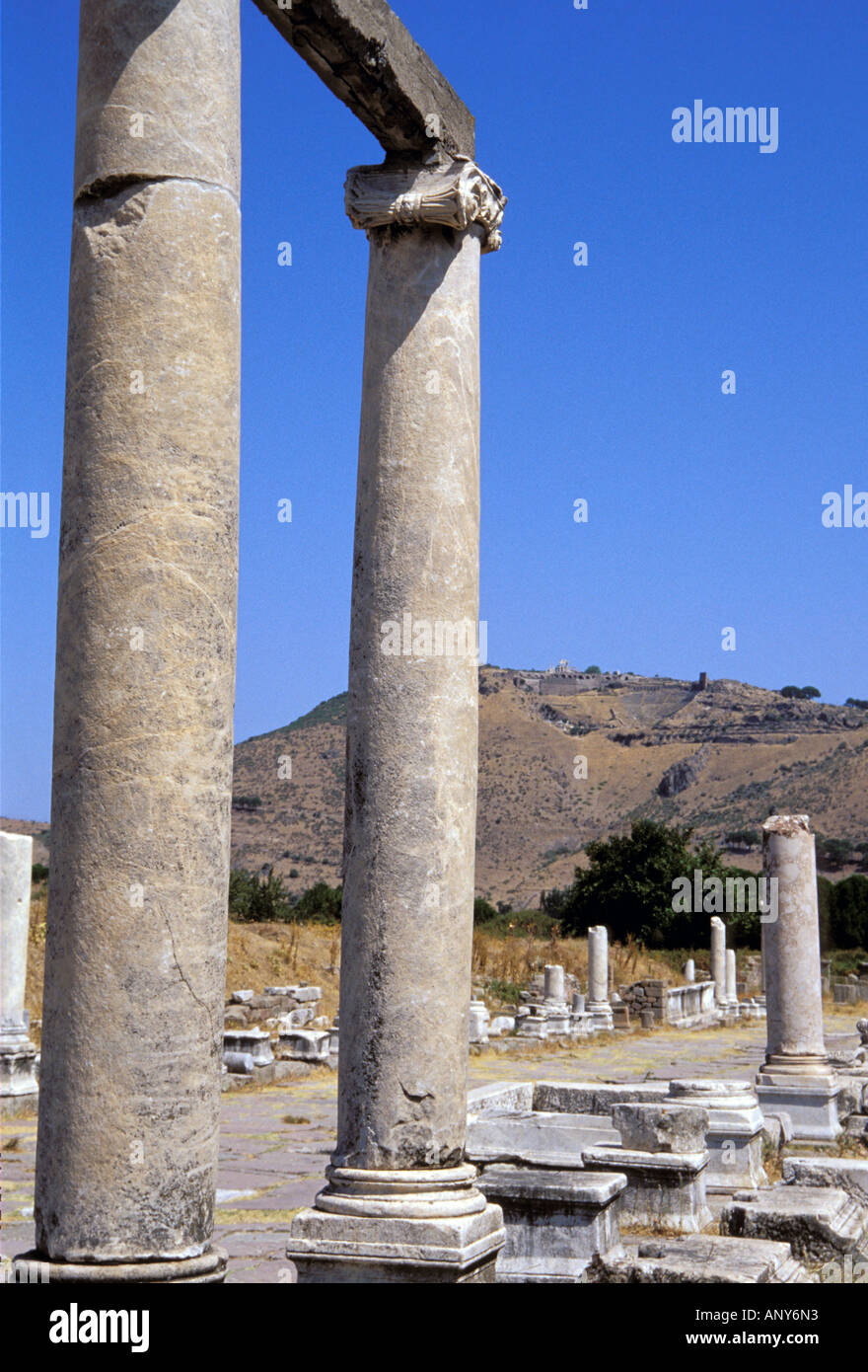 Europe, Middle East, Turkey, Pergamum. Aesclepion (healing center ...