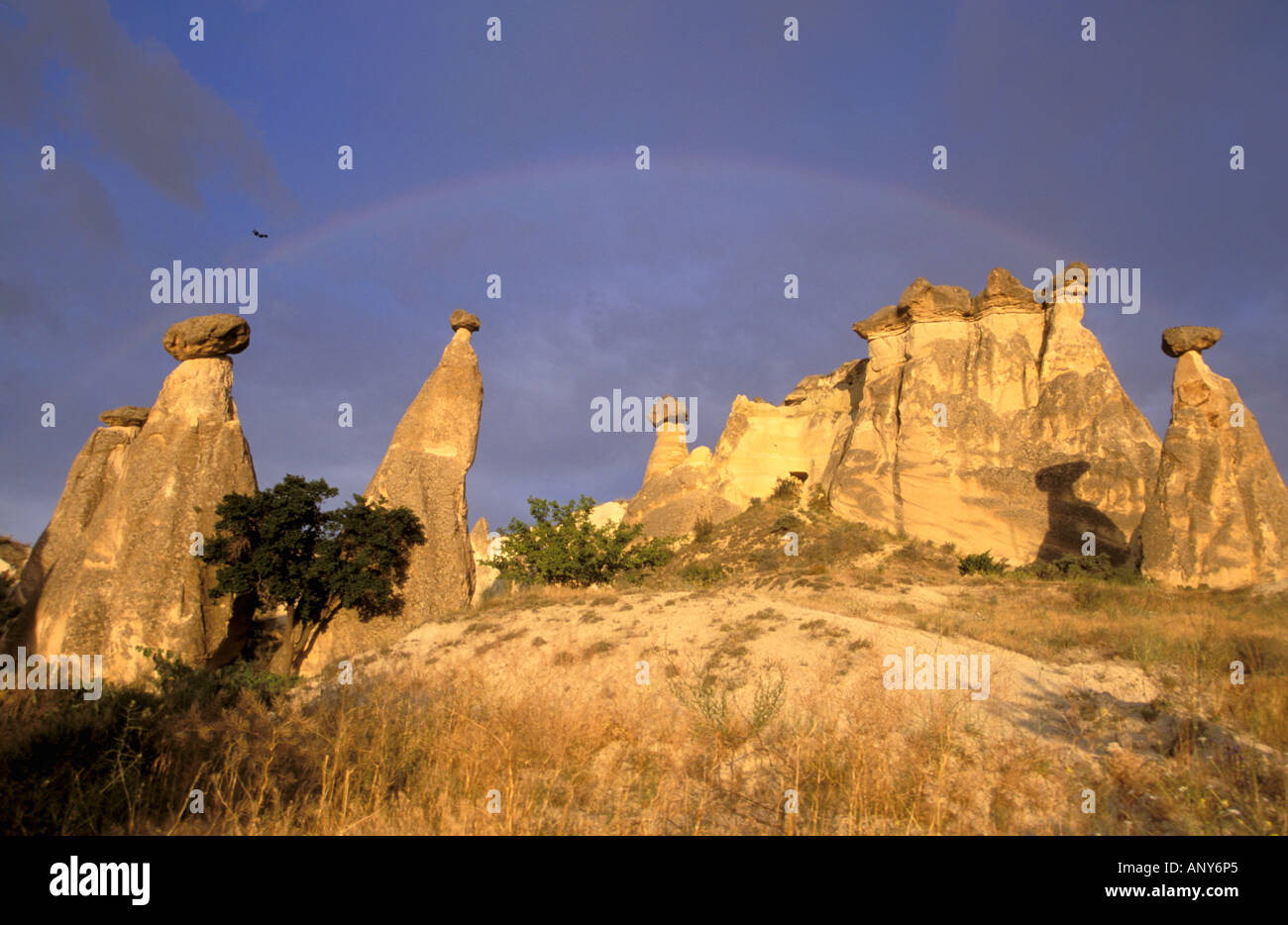 Europe, Middle East, Turkey, Cappadocia Region. Landscape rock ...