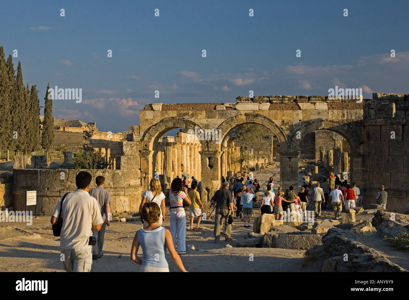 Turkey, Pumakale, Necropolis (graveyard) with tourists Stock Photo - Alamy
