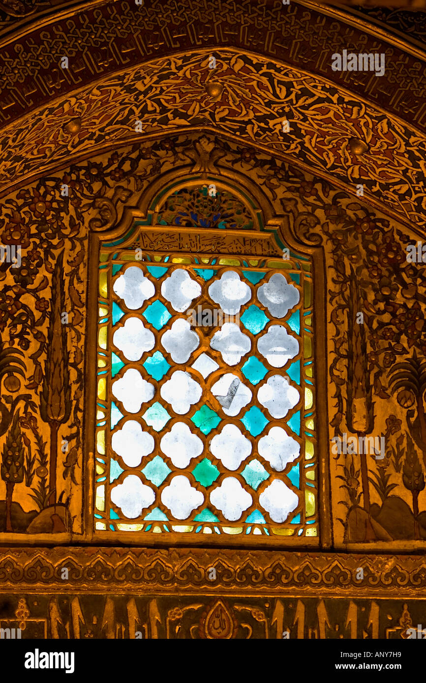 Turkey, Konya city, Stained glass window in Merlana Museum Stock Photo ...
