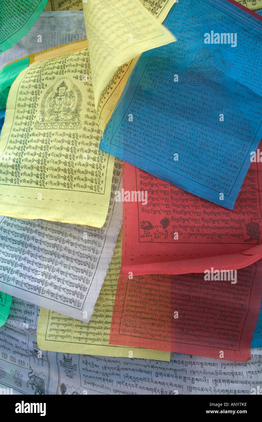 Buddhist prayer flags Lhasa Tibet China Stock Photo - Alamy