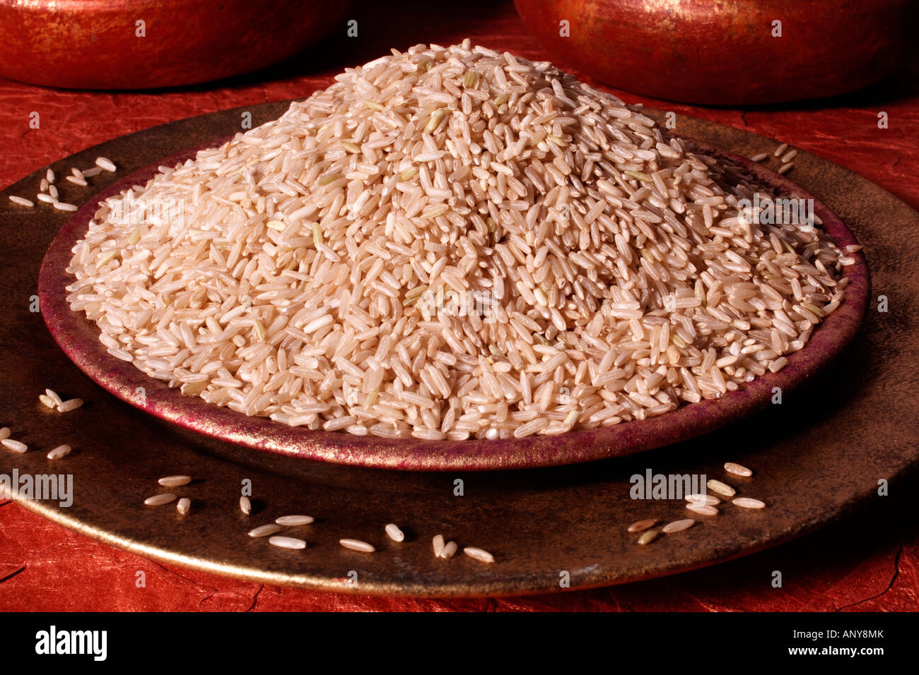 BOWL OF WHOLE BROWN RICE Stock Photo - Alamy