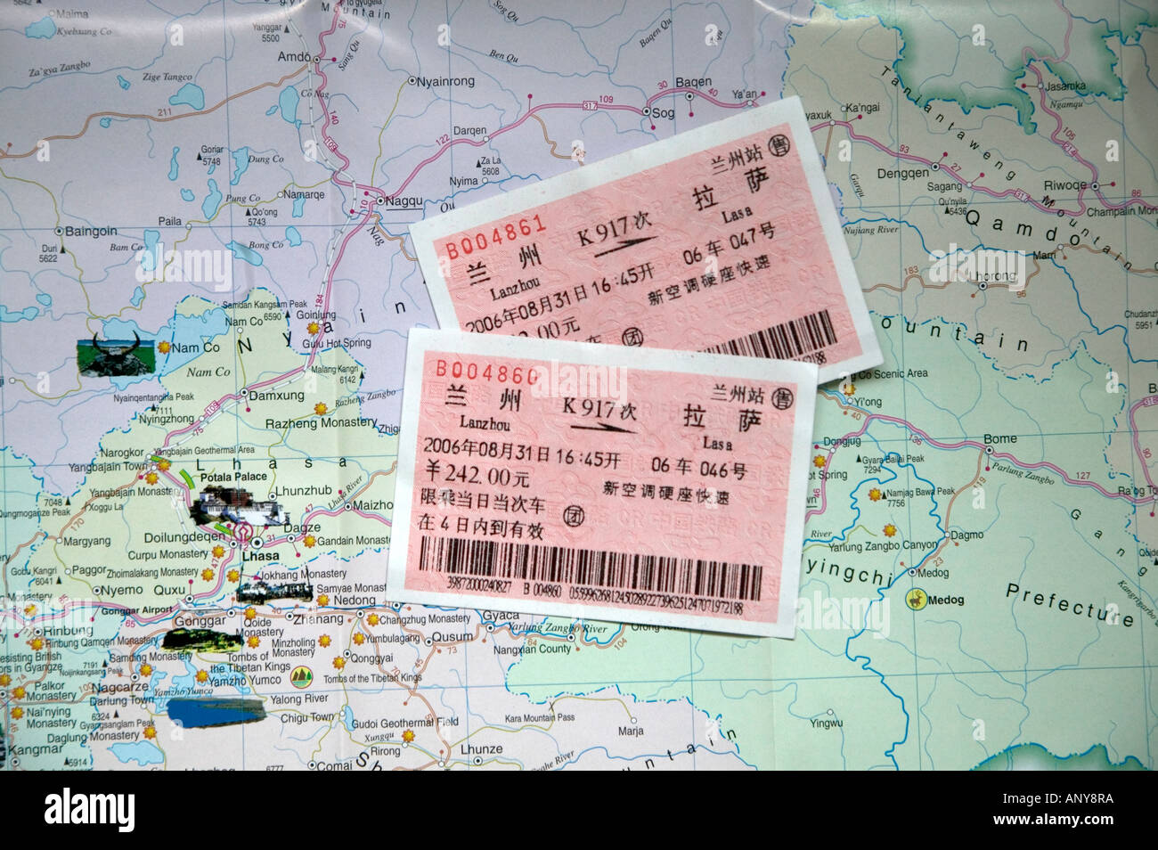 Tickets and map for Tangula Express / Sky Train, from Golmud, Qinghai ...