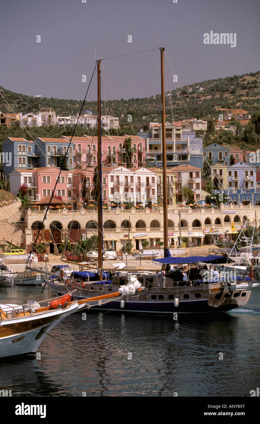 Europe, Middle East, Turkey, Kas. Town Harbor Stock Photo - Alamy