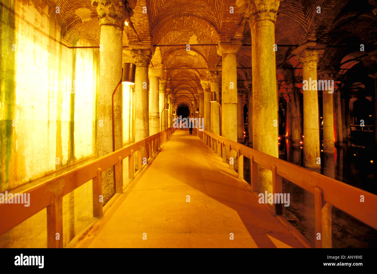 Europe, Middle East, Istanbul. Cistern Basilica, interior Stock Photo ...