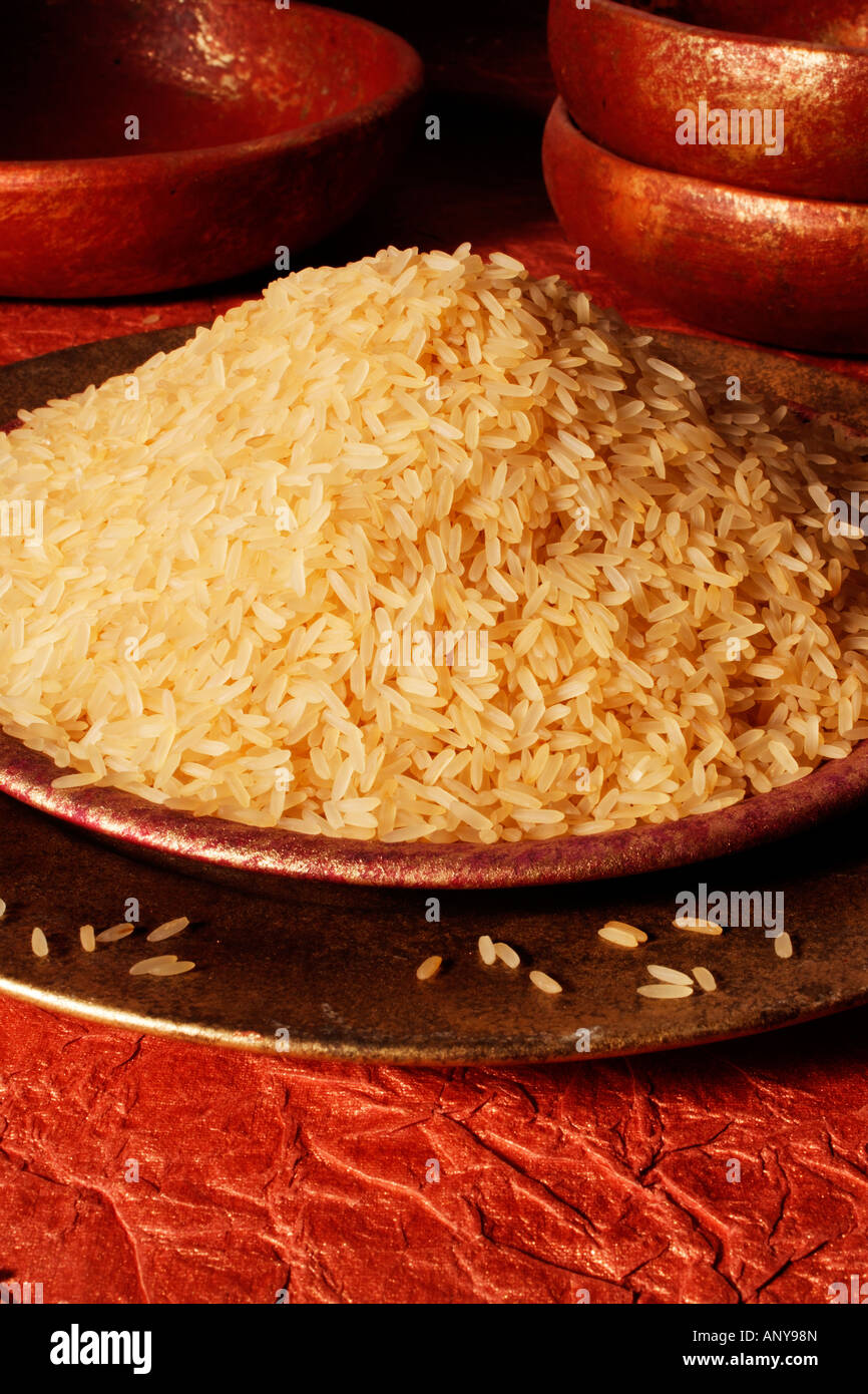 BOWL OF LONG GRAIN RICE Stock Photo - Alamy