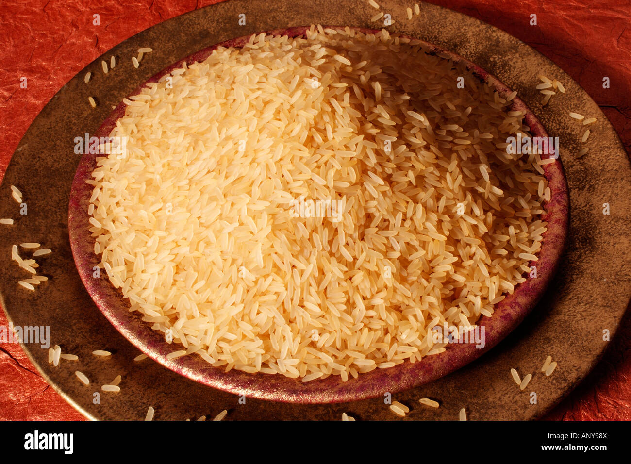 BOWL OF LONG GRAIN RICE Stock Photo - Alamy