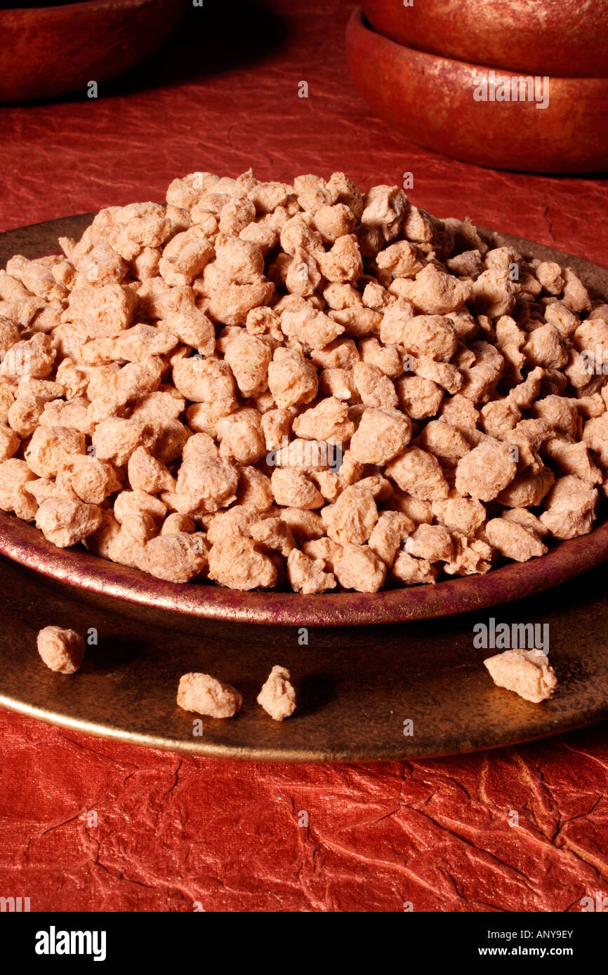 BOWL OF SOYA PIECES Stock Photo - Alamy
