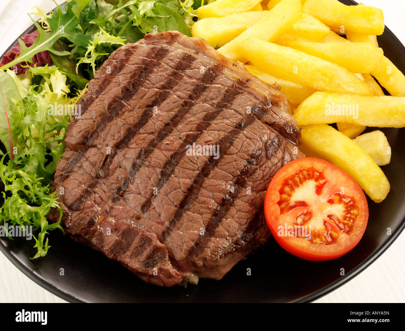 RUMP STEAK MEAL Stock Photo - Alamy