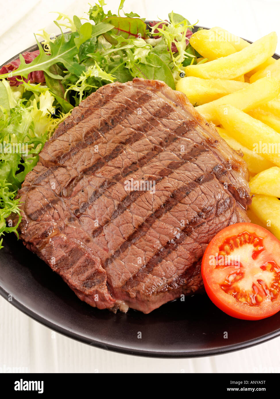 RUMP STEAK MEAL Stock Photo - Alamy
